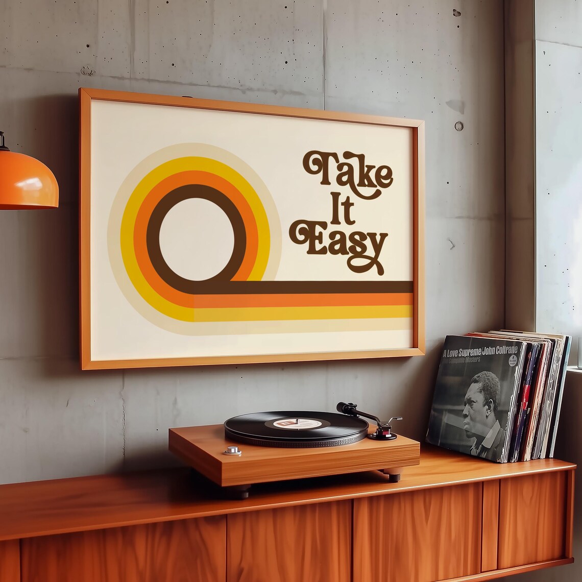 Take It Easy Print, Wall Art, 70's Wall Art,70's Decor,70's Art,retro ...