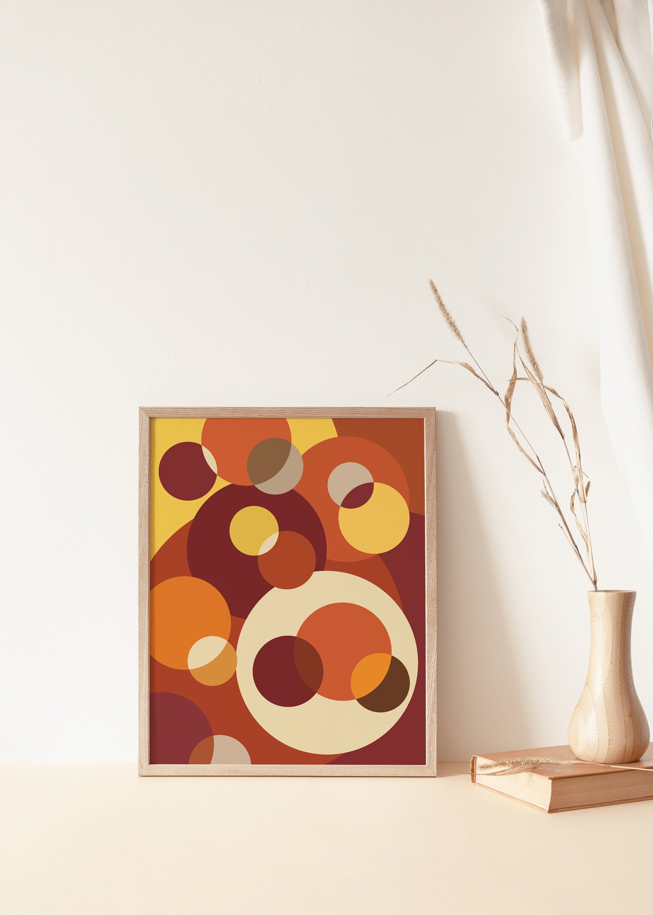 70's Circle Print70's Decor70's Wall | Etsy