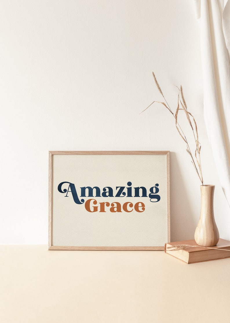 Amazing Grace Printprintable Wall Artchristian Wall - Etsy