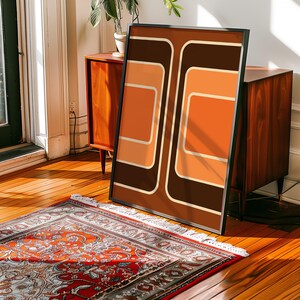 Retro Rectangle Print,70's Wall Art,70's Decor,hippie Art, Wall Art ...