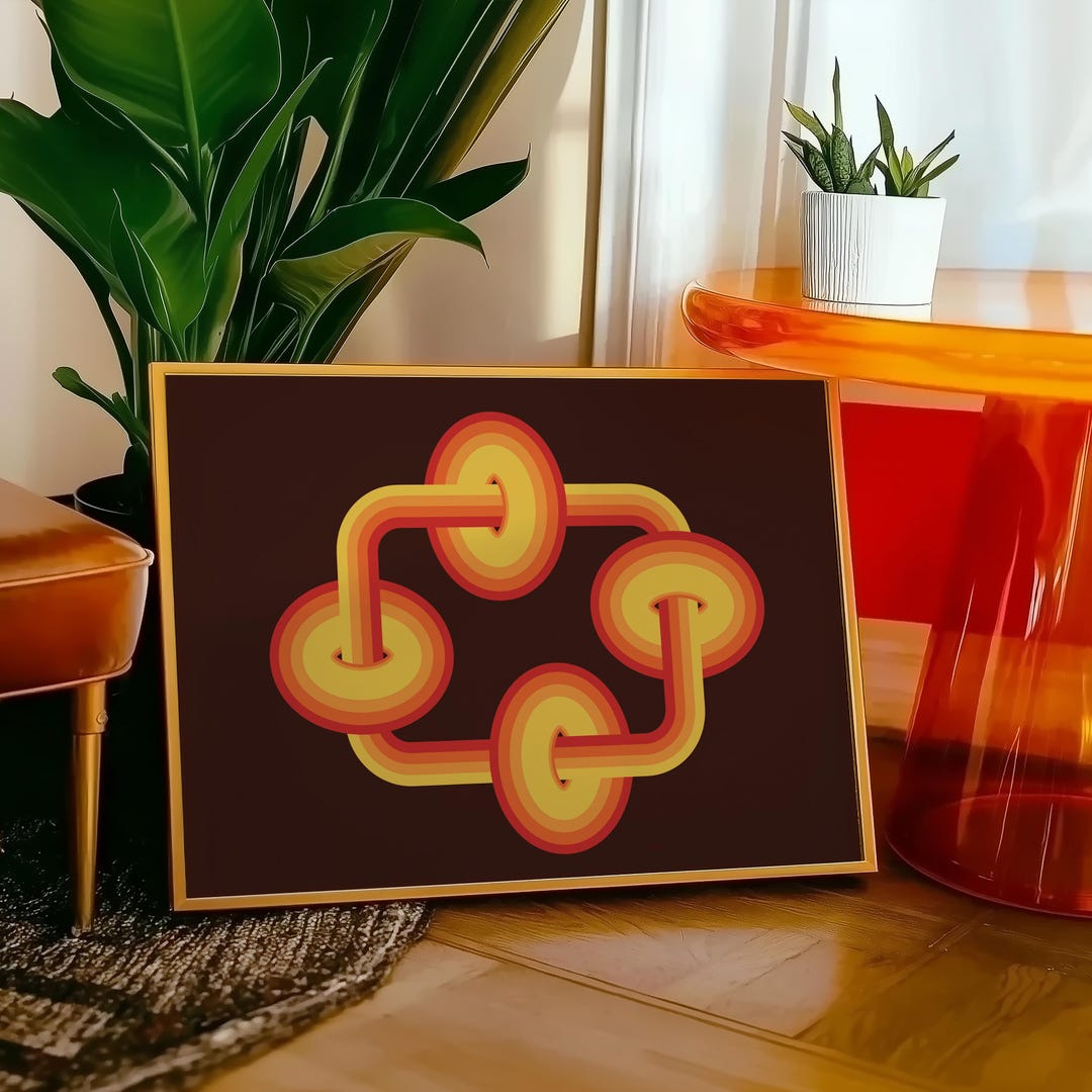 70's Design #542 Print,printable Wall Art,70s Decor,70s Wall Art,70s ...