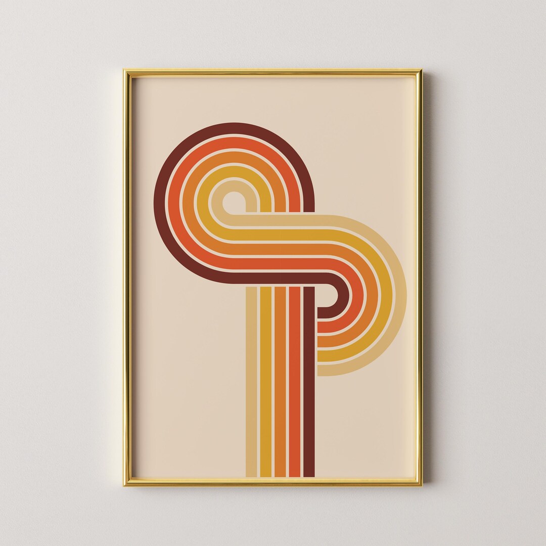 Design #530 70's Retro Wall Art,70s Art,70s Home Decor,70s Retro Poster ...