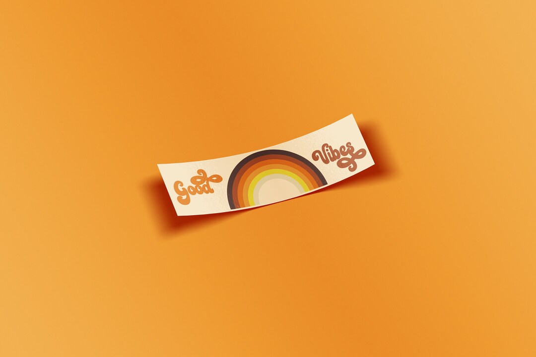 Good Vibes Bumper Sticker, Bumper Sticker, Sticker, 70's Sticker, Retro ...