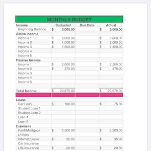 Excel Spreadsheet + Bonus!! - Etsy