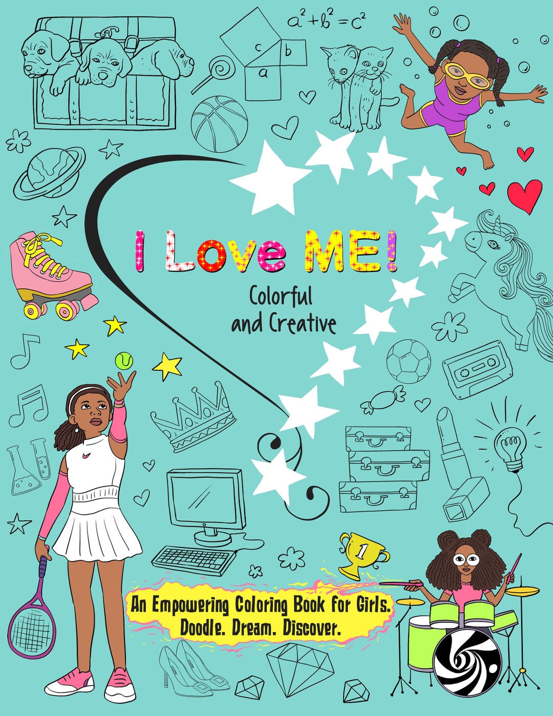 I Love ME Colorful and Creative. Coloring Book. - Etsy