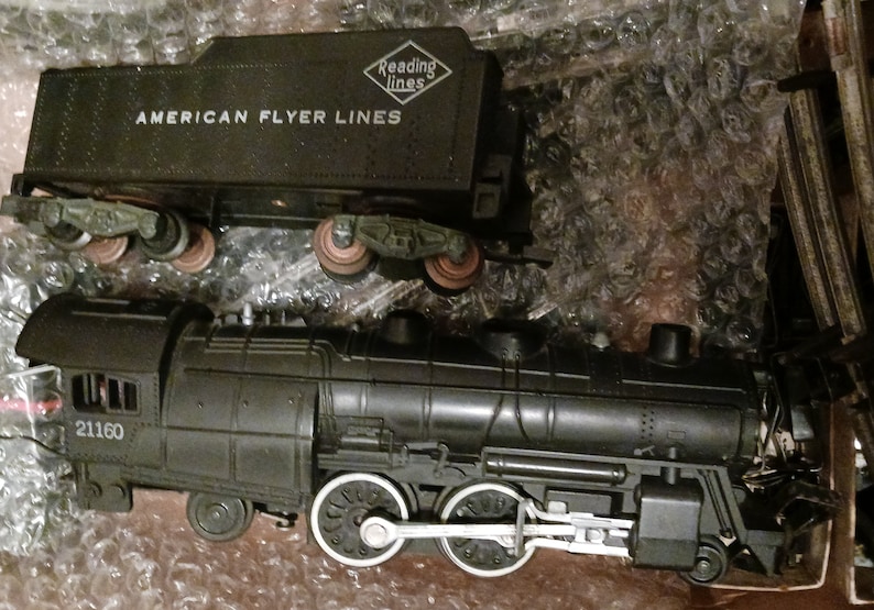 A. C. Gilbert American Flyer S Gauge Steam Freight Train Set, Vintage ...