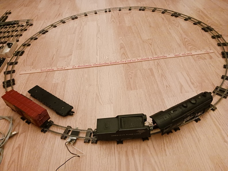 A. C. Gilbert American Flyer S Gauge Steam Freight Train Set, Vintage ...