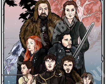 House Stark Poster Game of Thrones Sigil Print A4 Stark - Etsy