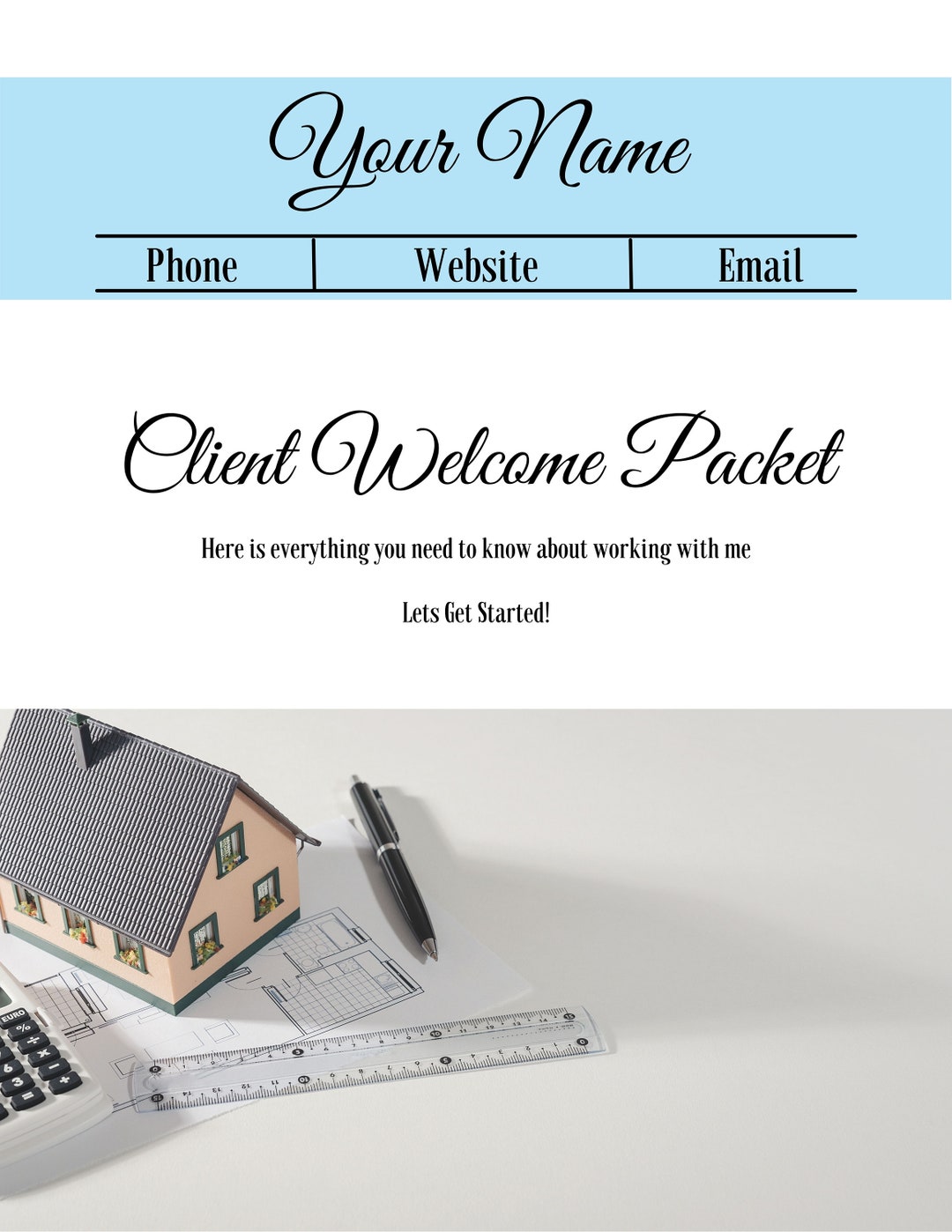 Real Estate Packet, New Client Forms , Welcome Packet , Real Estate ...