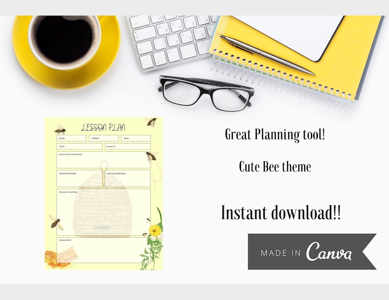 Teacher Lesson Planner, Homeschool Lesson Planner, Bee Classroom ...
