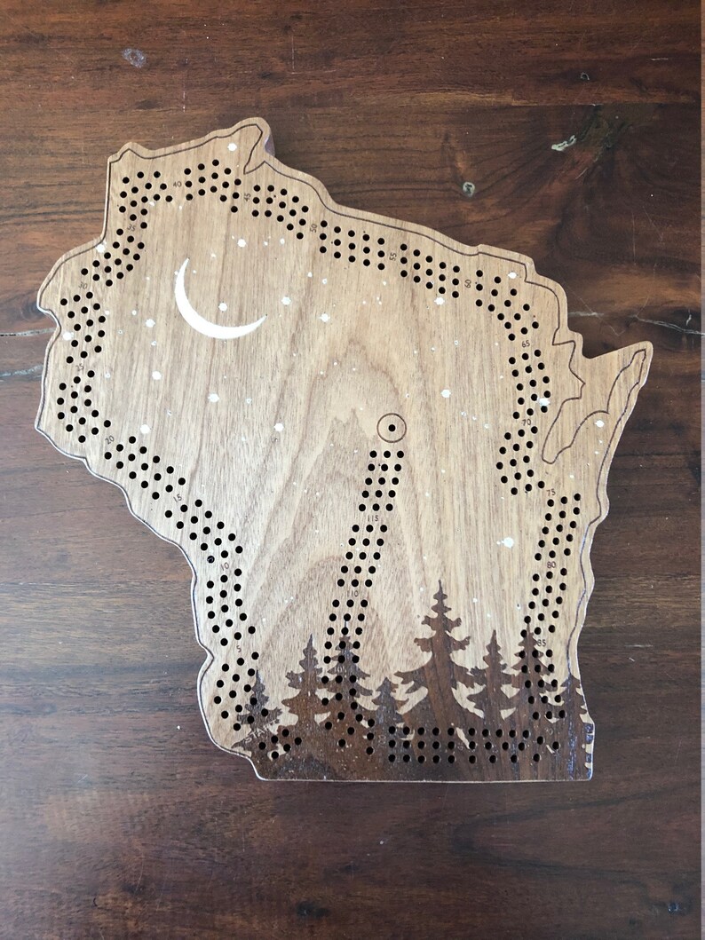 Up North Wisconsin Cribbage Board & Wall Display - Etsy