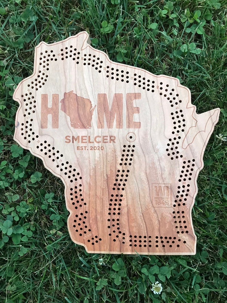 HOME Wisconsin Cribbage Board & Wall Display | Etsy
