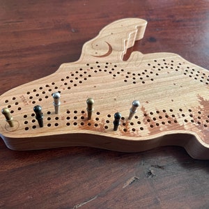 Upper Peninsula (michigan) Cribbage Board and Wall Display ...