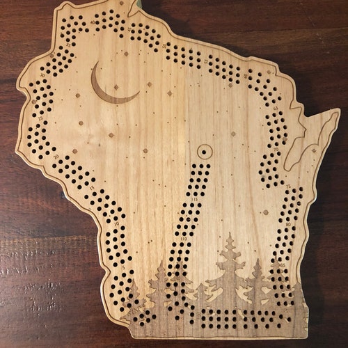 Up North Wisconsin Cribbage Board & Wall Display - Etsy