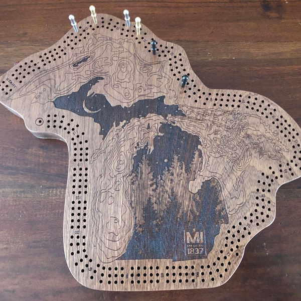 Rustic Cribbage Board - Etsy