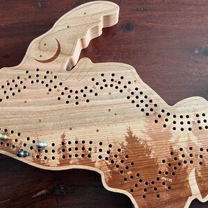 Upper Peninsula (michigan) Cribbage Board and Wall Display ...