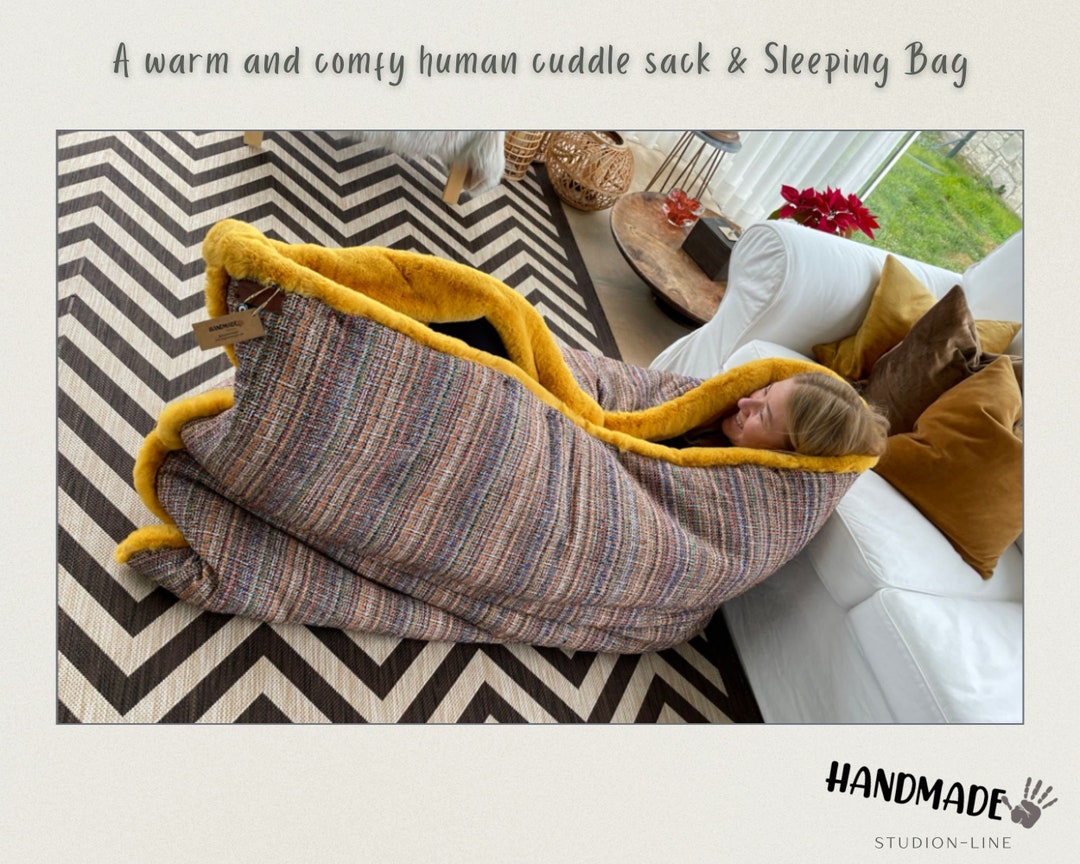 Comfy and Soft Cuddle Cave and Sleeping Bag Anxiety Relief Wrap Nook ...