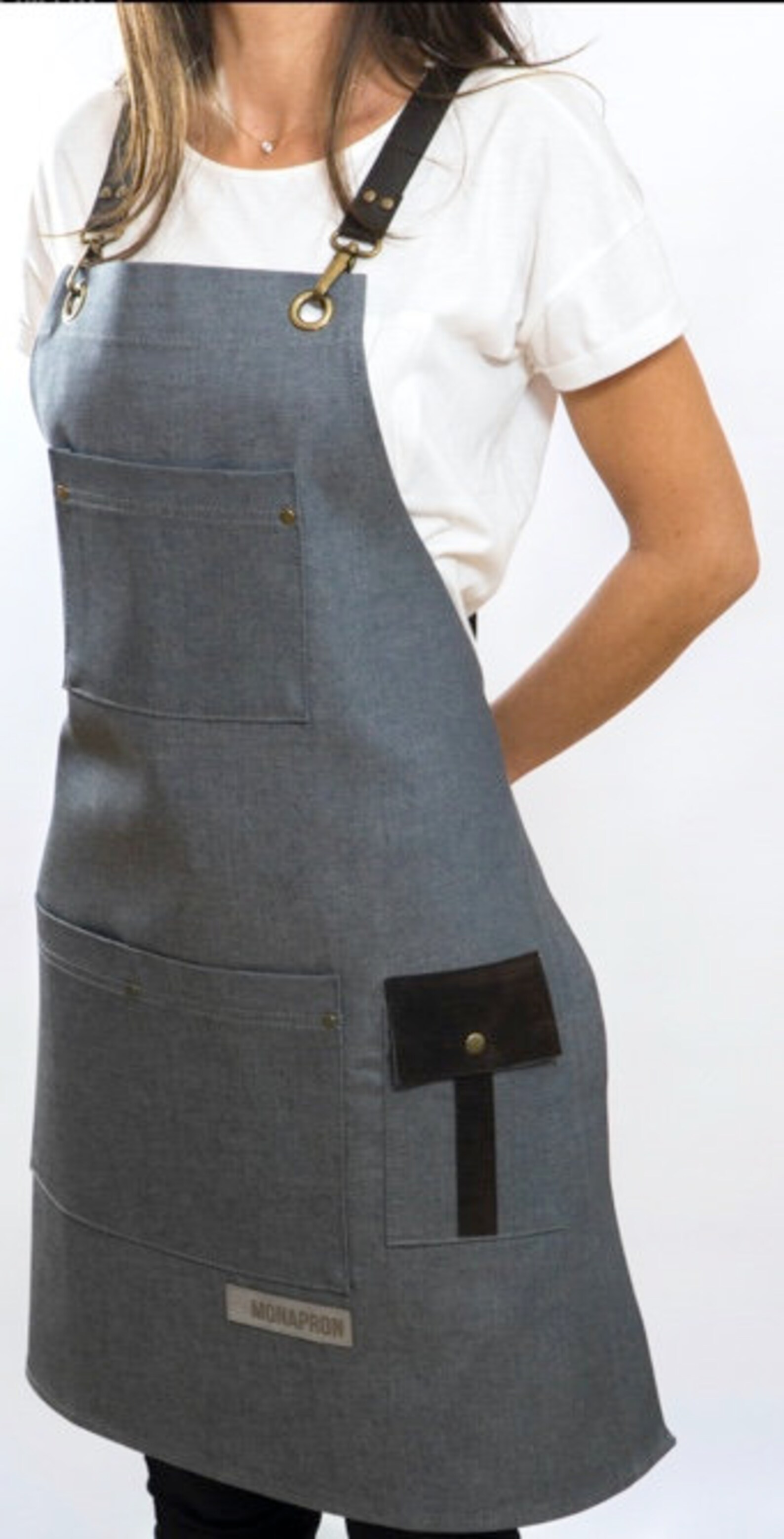Soft Color Denim Apron-heavy Duty Apron-mothers Day Gift-apron for Men ...