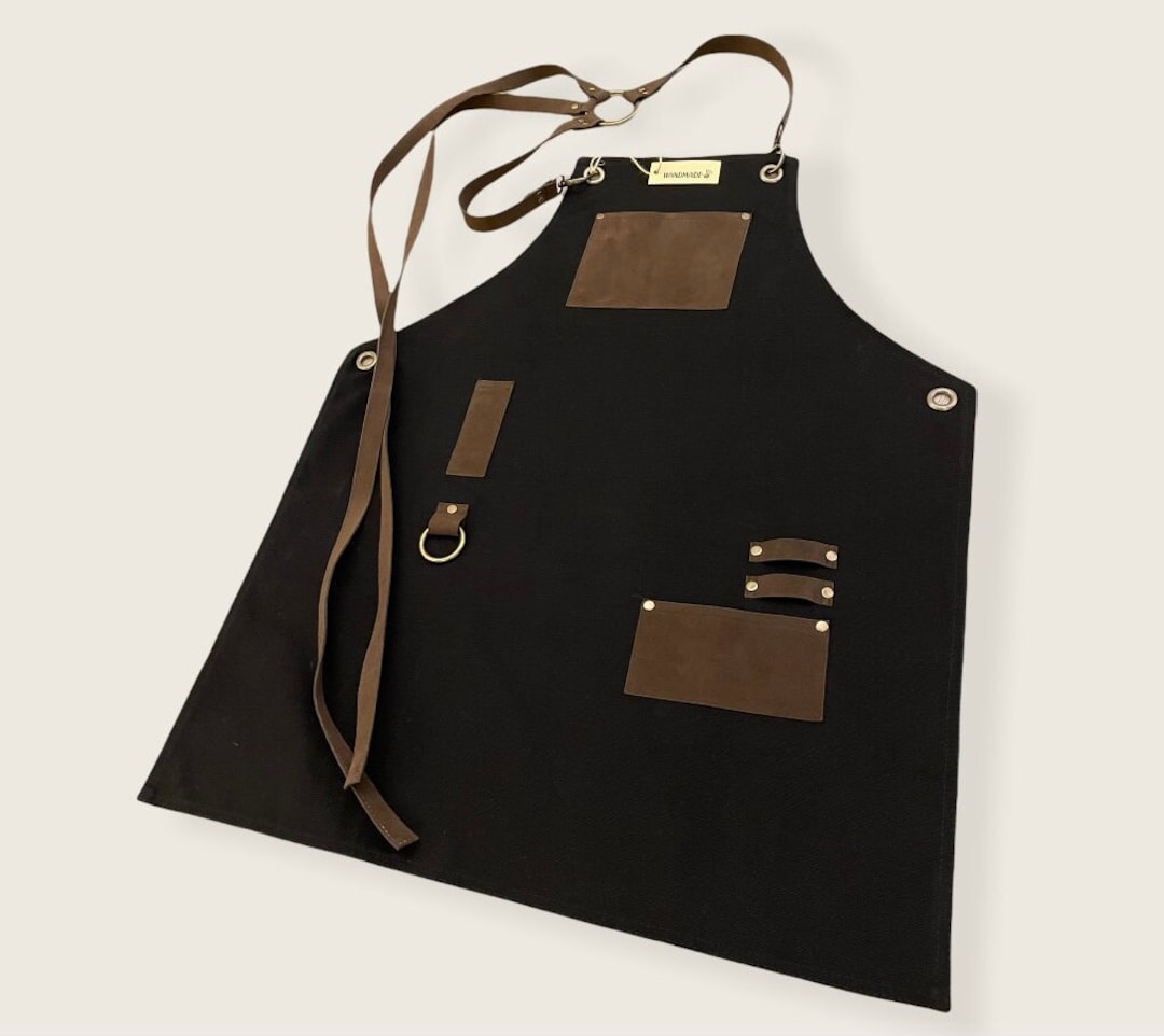 Work Bib Apron for Women and Men-adjustable Straps and Pocket-barista ...