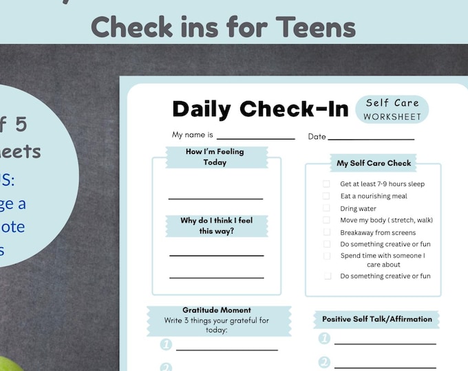 Weekly Check-in Worksheet / Therapy Worksheets / Feelings Journal ...