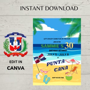 Destination Birthday Invitation, Girl's Trip Invite, Birthday ...