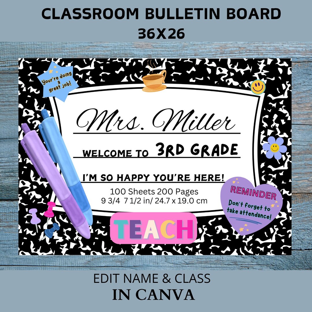 Classroom Bulletin Board, Classroom Poster, Welcome Sign for Classroom ...