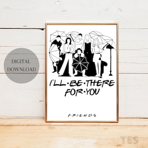 Friends Tv Show, Friends Poster, Friends Wall Decor, Digital Download ...
