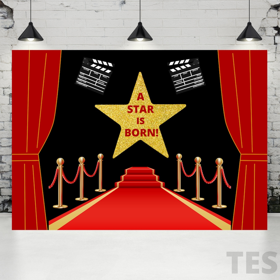 Red Carpet Backdrop, Hollywood Backdrop, Red Carpet Theme, Hollywood ...