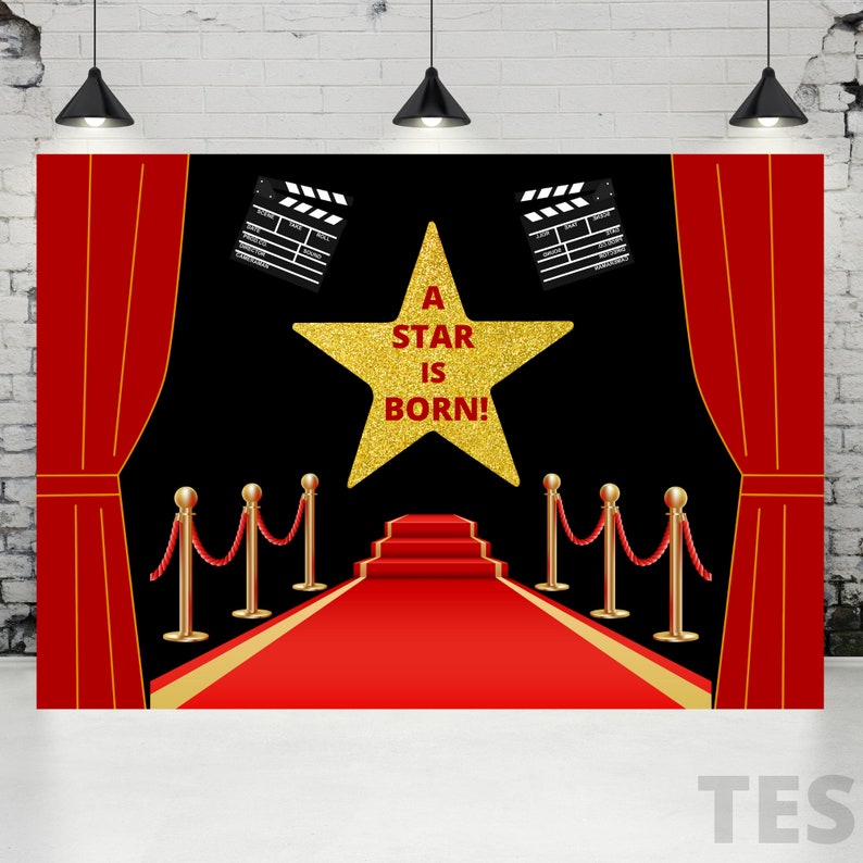 Red Carpet Backdrop, Hollywood Backdrop, Red Carpet Theme, Hollywood ...