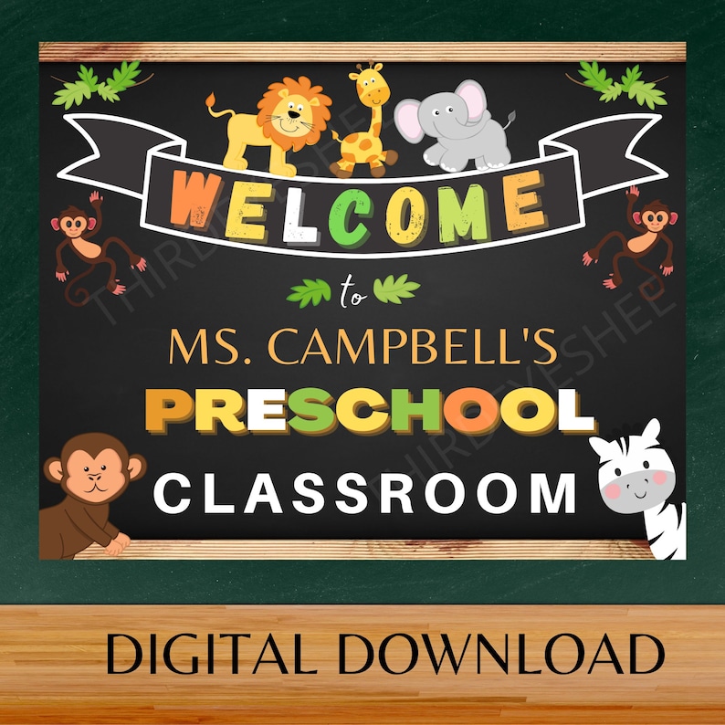 Editable Welcome Safari Classroom Poster, Classroom Bulletin Board ...