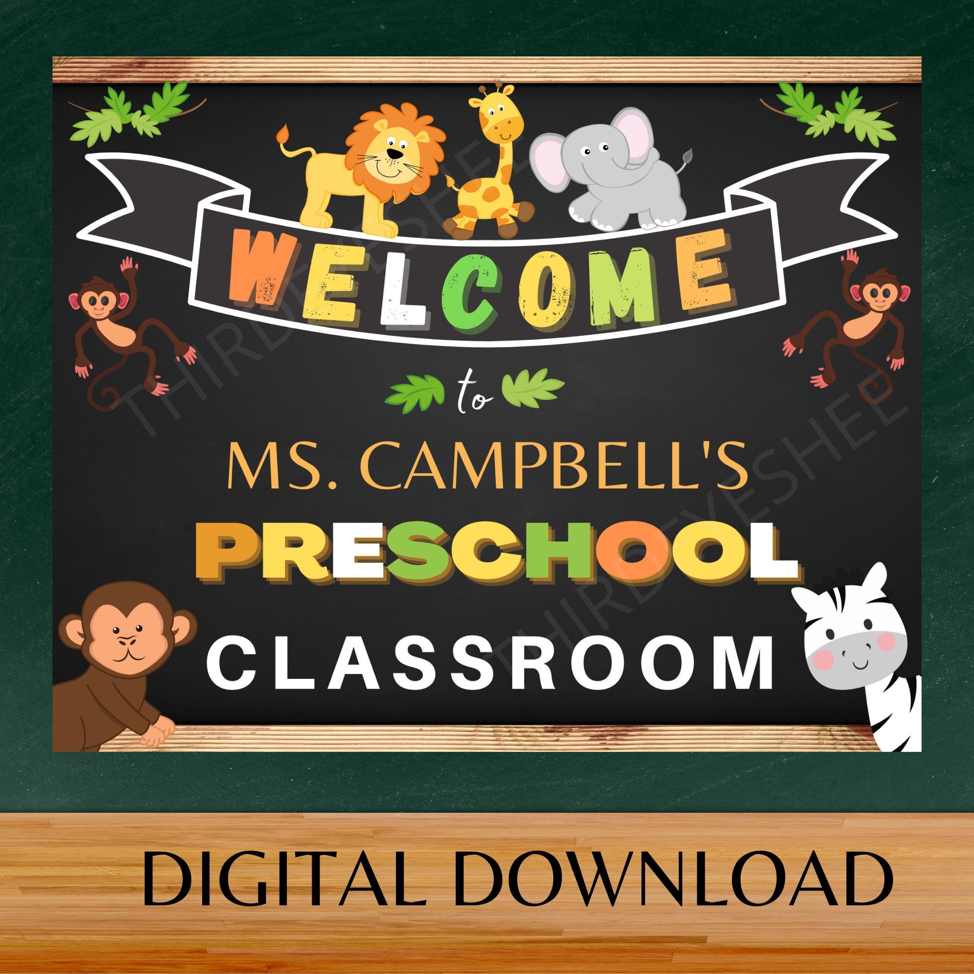 Editable Welcome Safari Classroom Poster, Classroom Bulletin Board ...