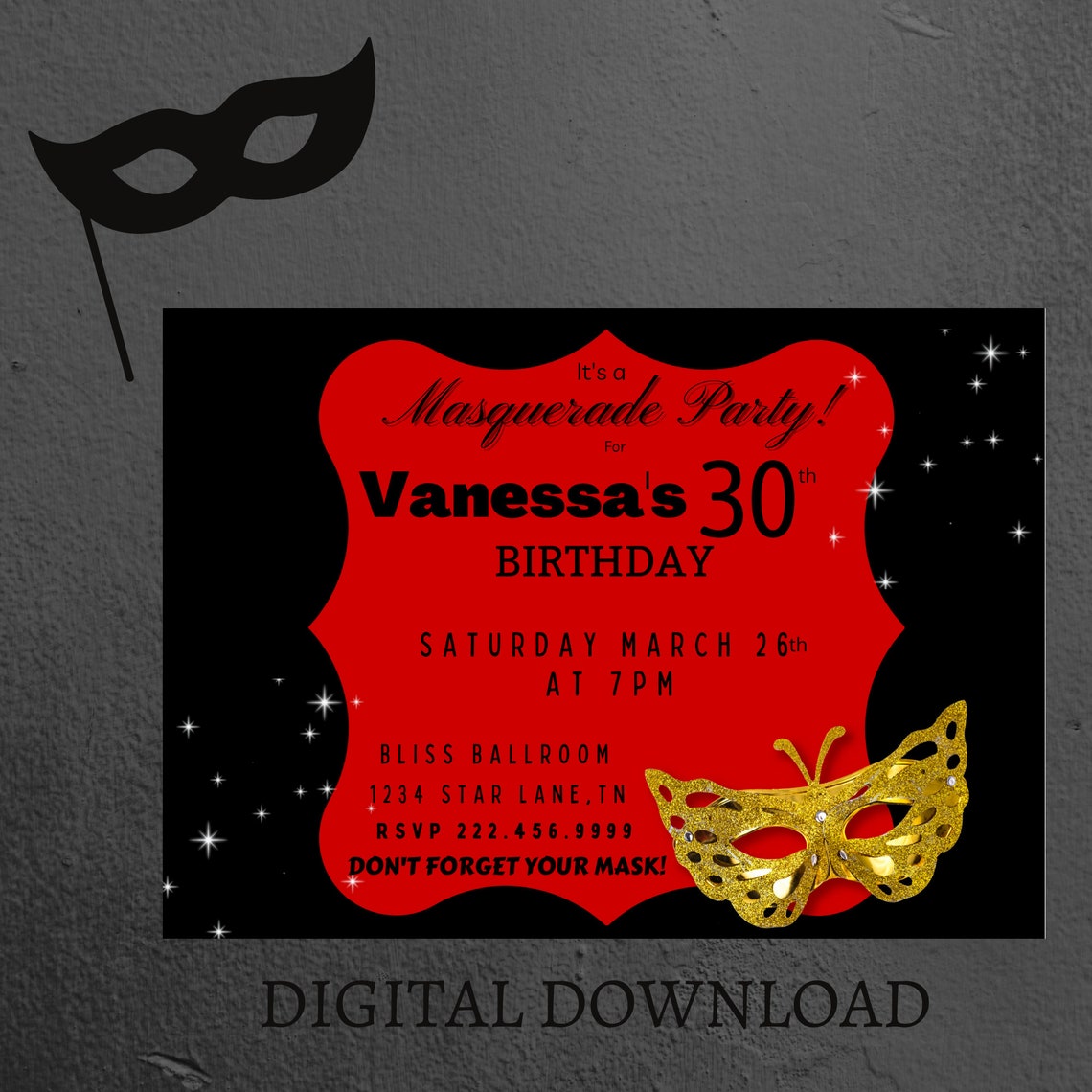 Masquerade Invitation, Mask Party, Masquerade Party Invitations ...