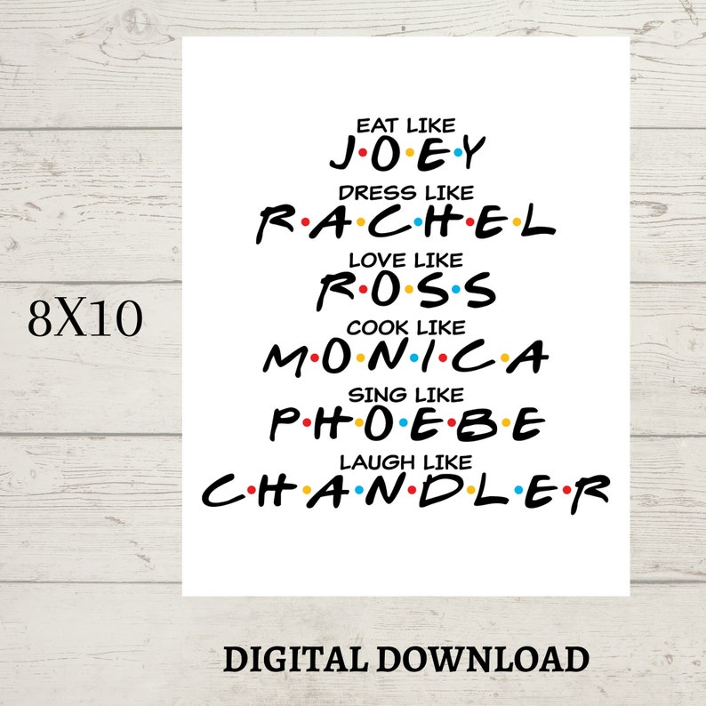 Friends TV Show Posters, Friends Signs, Friends Wall Prints, Wall Decor ...