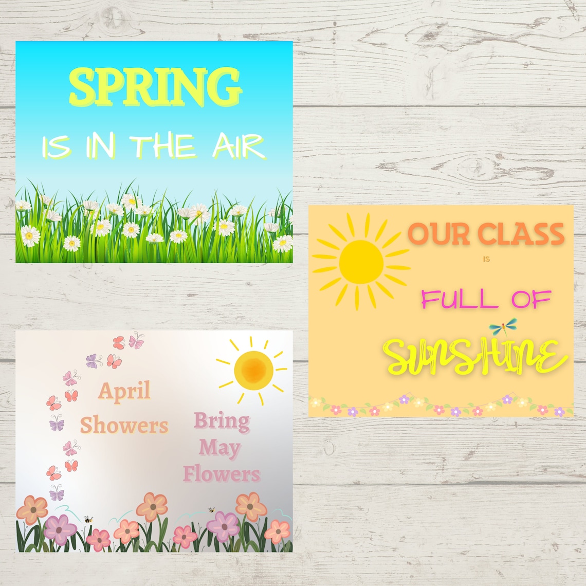 Spring Bulletin Board, Spring Classroom Decor, Classroom Poster Set ...
