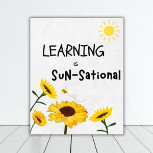 Sunflower Classroom Bulletin Board Set – Bright & Positive Wall Decor ...