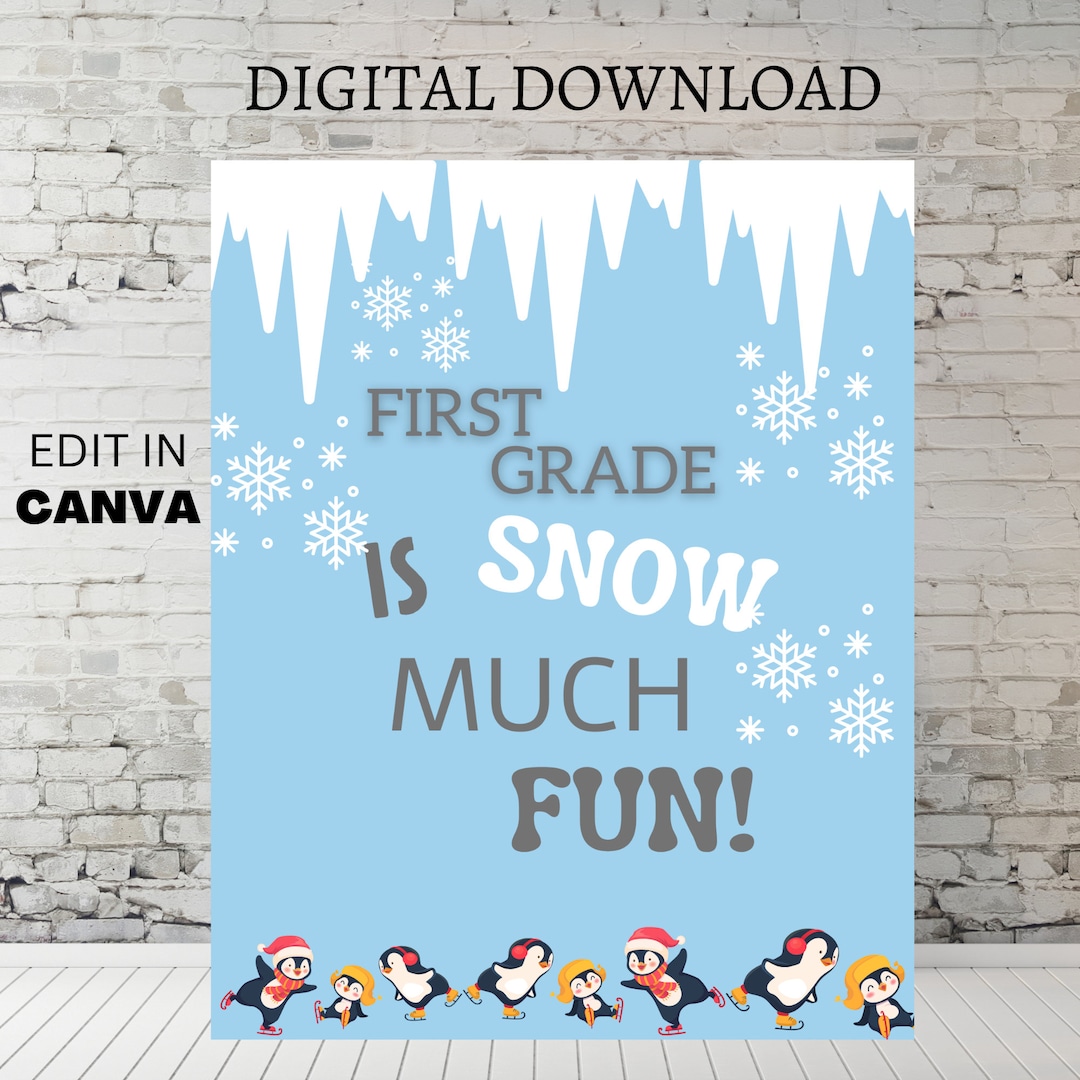 Editable Classroom Wall Decor, Christmas Classroom Decor, Snow Poster ...