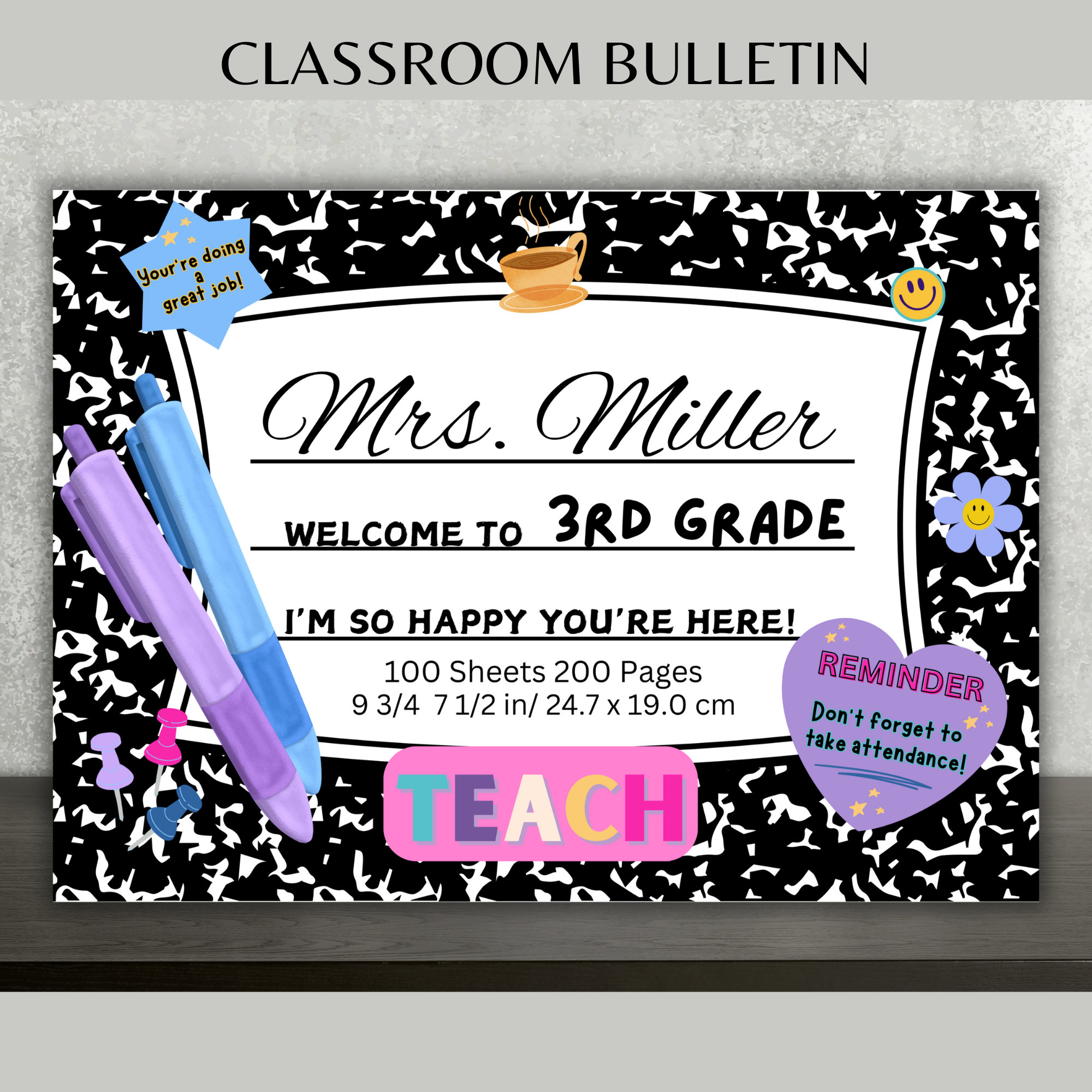 Classroom Bulletin Board, Classroom Poster, Welcome Sign for Classroom ...