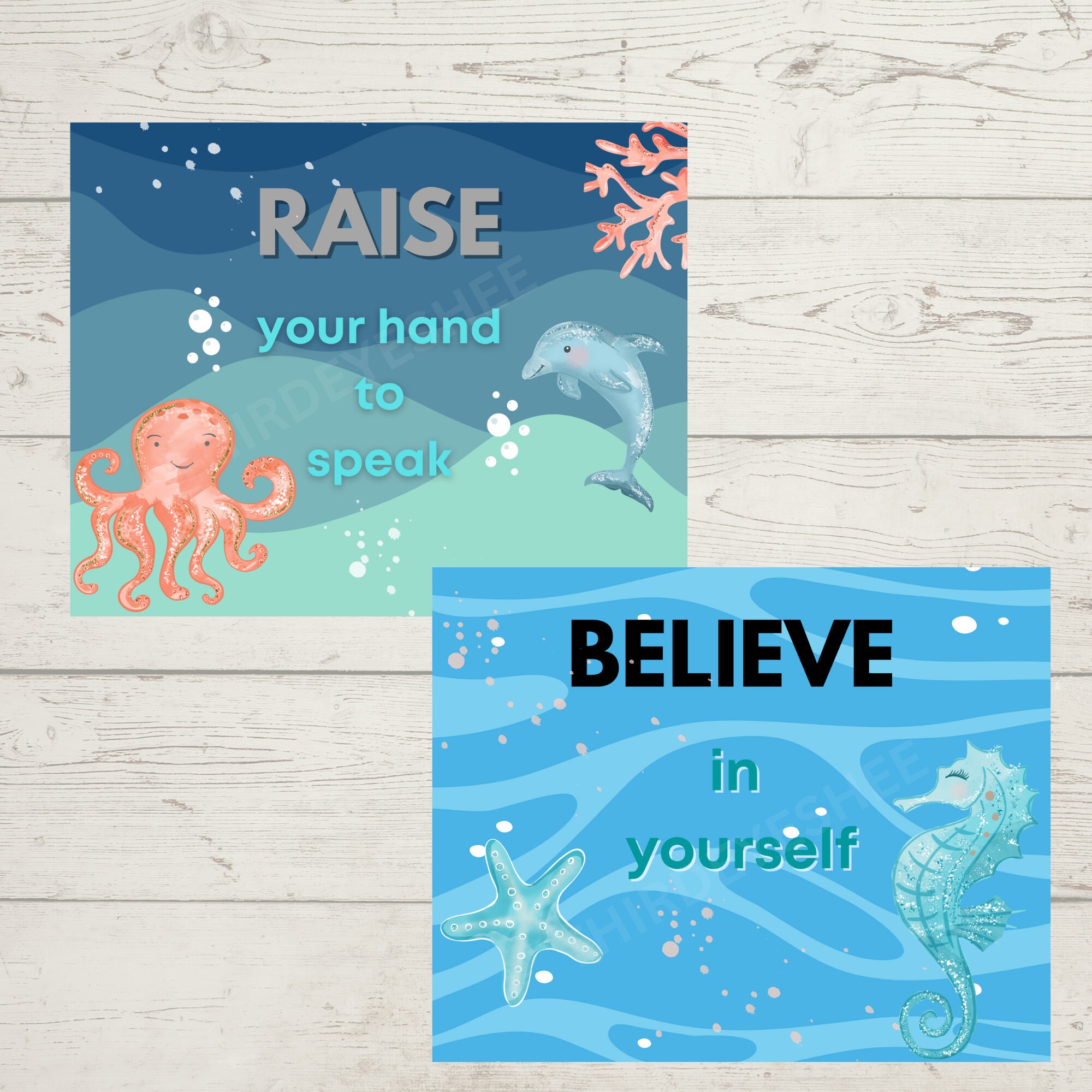 Under the Sea Classroom Rules, Classroom Decor, Sea Animals, Digital ...