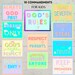 10 Commandments for Kids, Christian Bulletin Board, Sunday School Decor ...
