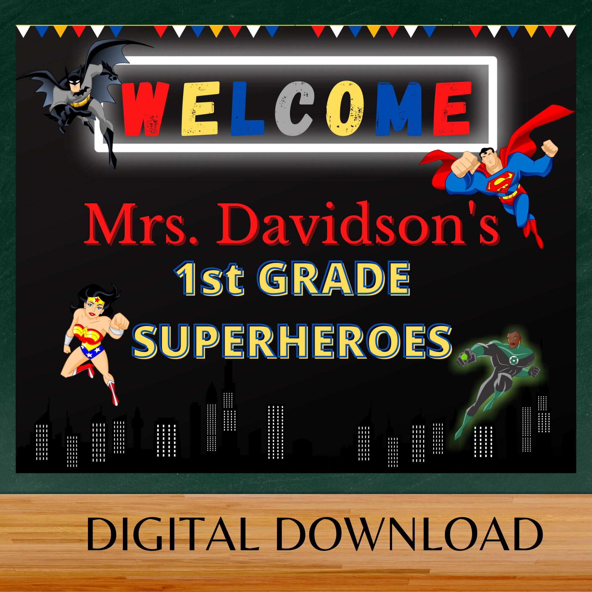 Editable Classroom Superhero Welcome Poster, Superhero Bulletin ...