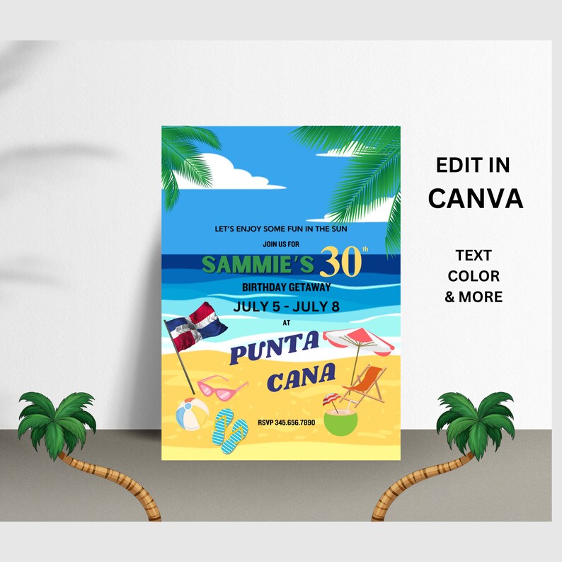 Destination Birthday Invitation, Girl's Trip Invite, Birthday ...