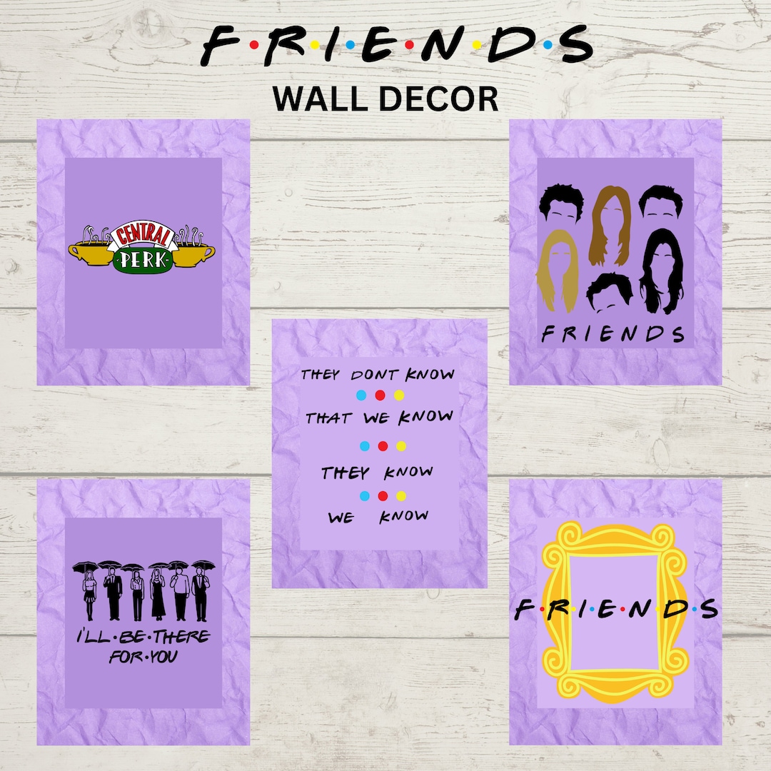Friends Wall Decor, Friends TV Show, Friends, Friends Wall Prints ...
