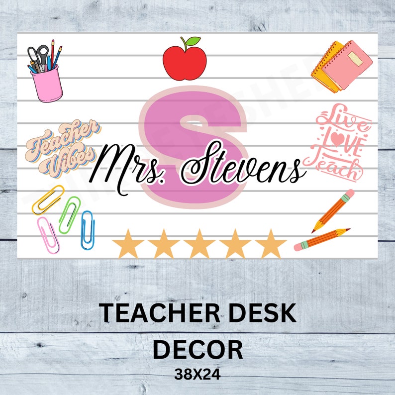 Classroom Wall Decor, Bulletin Board, Teacher Desk Decor, Teacher Name ...