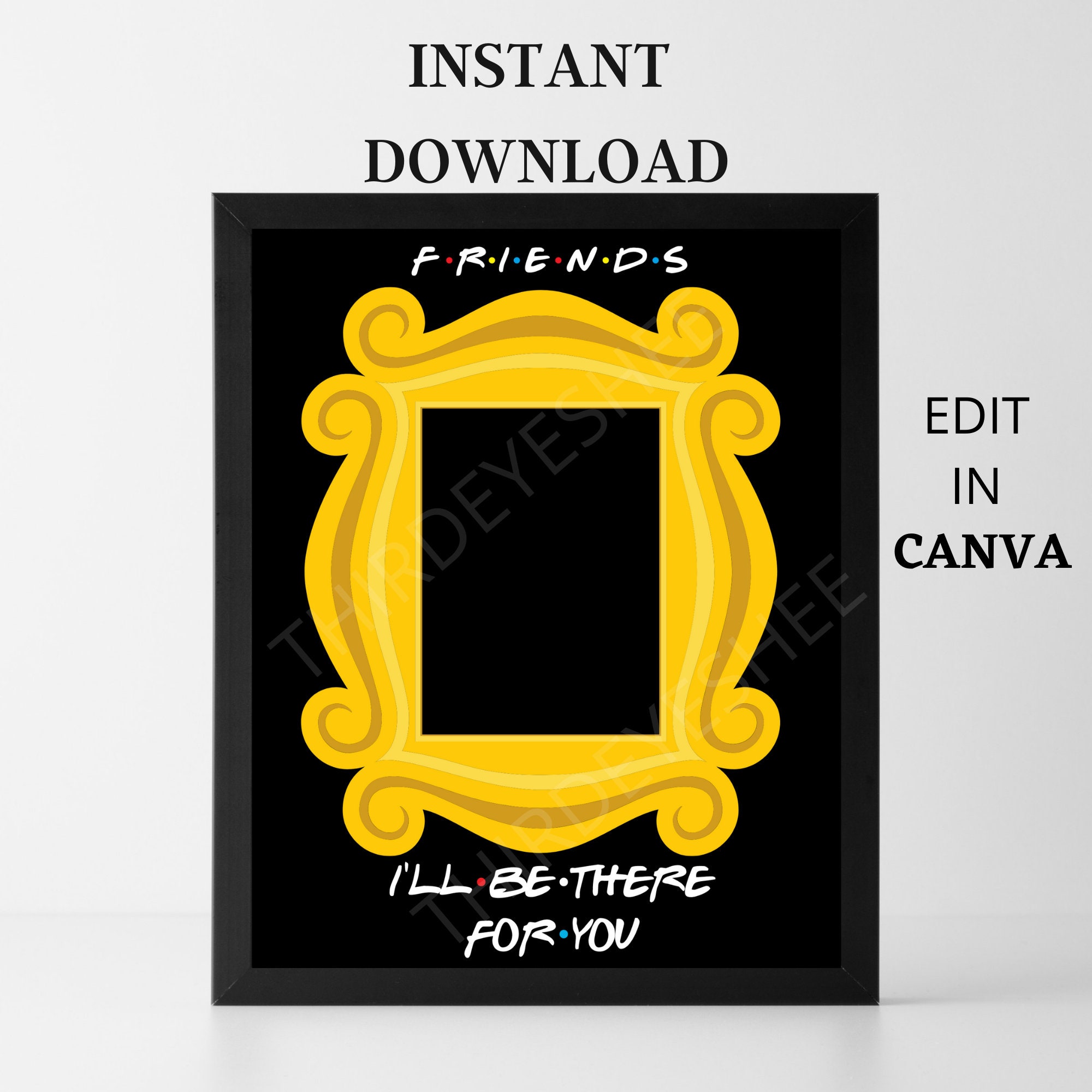 Custom FRIENDS Frame, Photo Frame, Friends Show, Friends Digital Frame ...