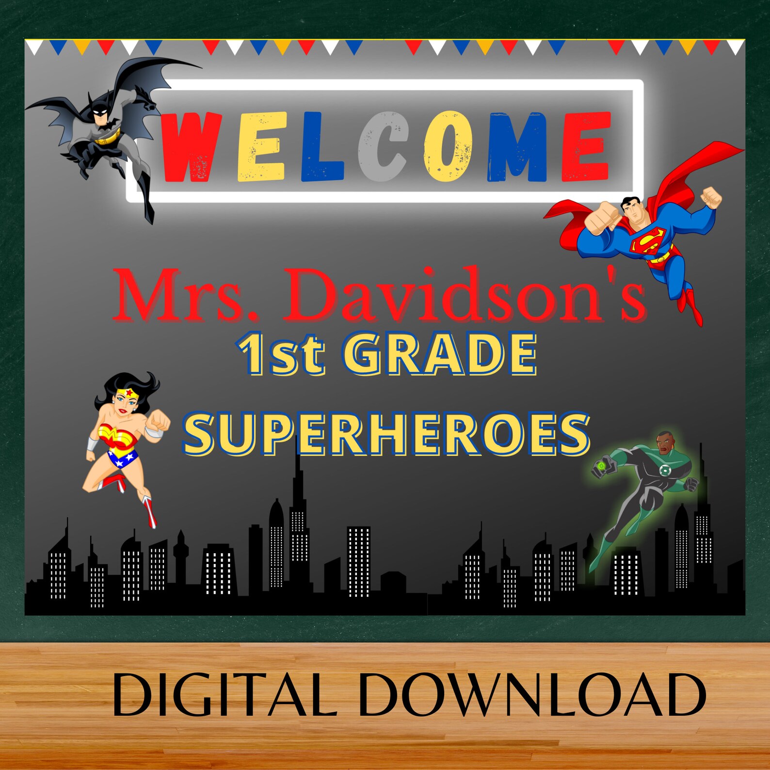 Editable Classroom Superhero Welcome Poster, Superhero Bulletin ...