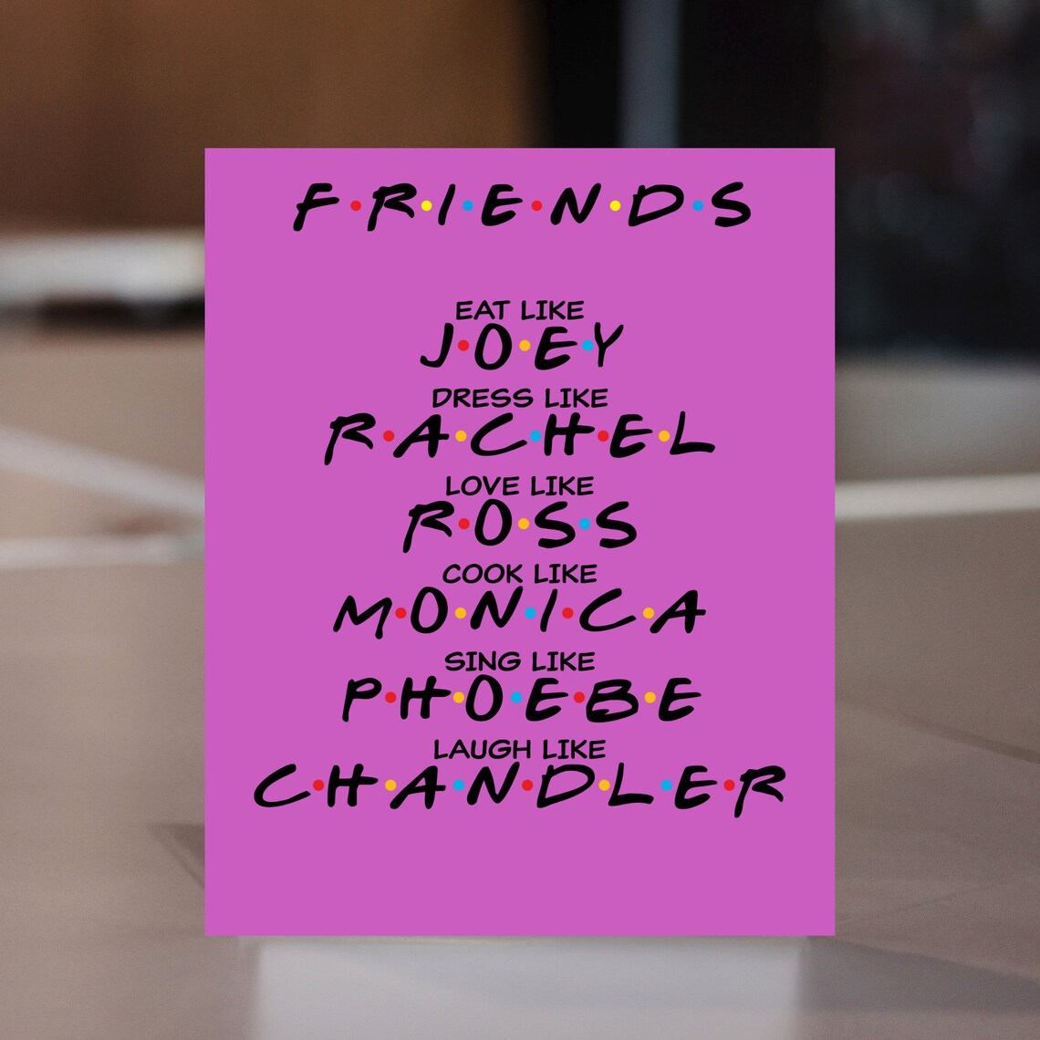 Friends Printable Party Signs Friends TV Show Friends - Etsy