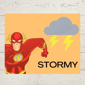 Classroom Decor, Wall Art, Classroom Bulletin Board, Superhero Weather ...
