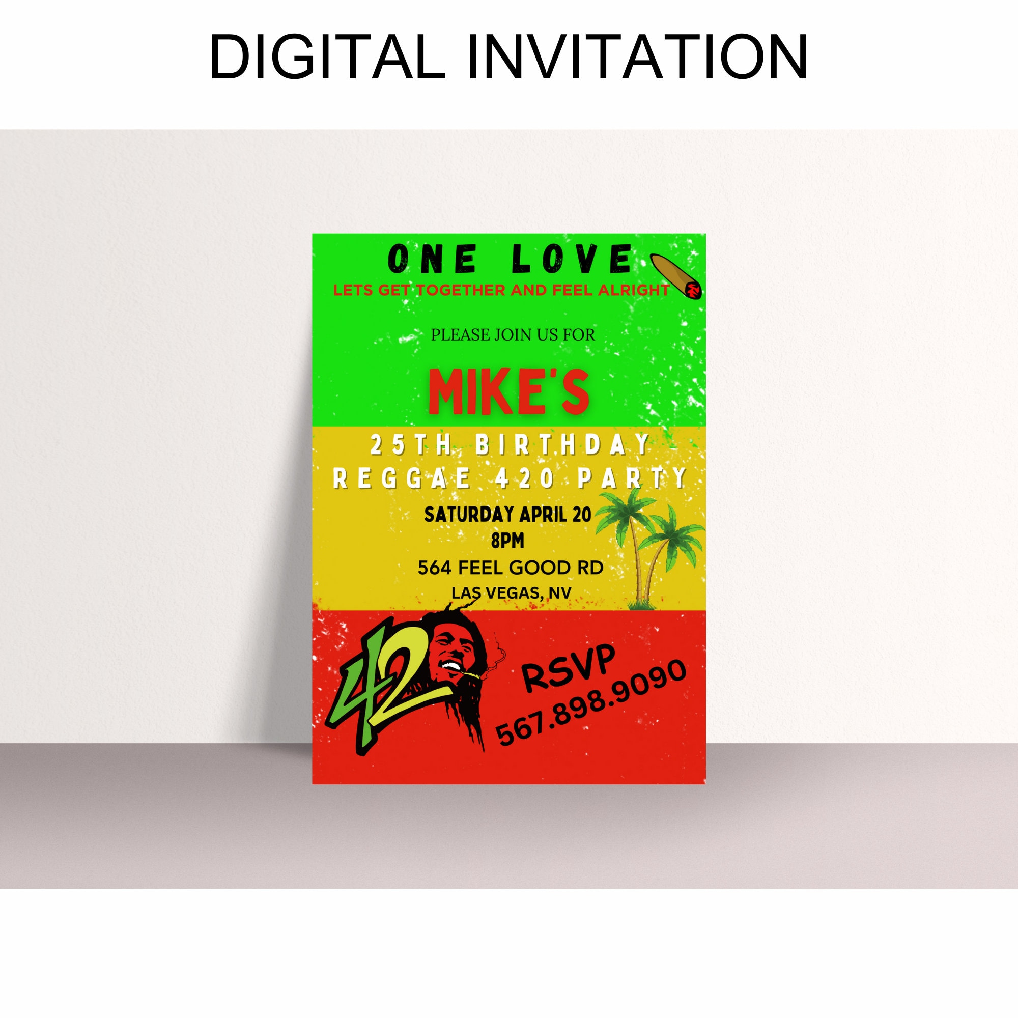 Birthday Invitation, 420 Birthday Party, Cannabis Birthday, Weed ...