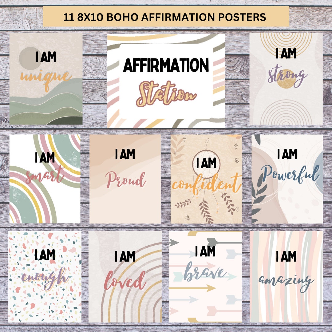 Boho Classroom Rules, Affirmation Posters, Classroom Decor, Bulletin ...