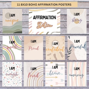 Boho Classroom Rules, Affirmation Posters, Classroom Decor, Bulletin ...